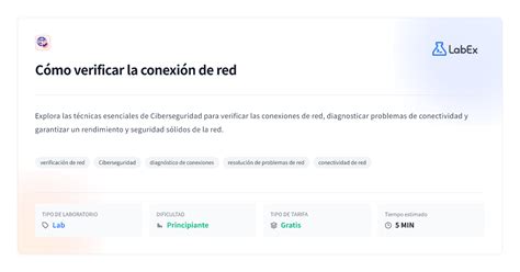 Cómo Verificar La Conexión De Red Labex
