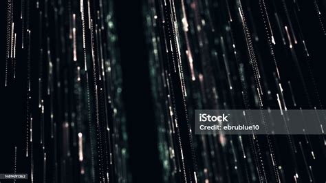추상적인 디지털 흐름 입자 사이버 네트워크 연결 배경 빅 데이터 시각화 기술 배경 3d 렌더링 0명에 대한 스톡 사진 및 기타 이미지 Istock