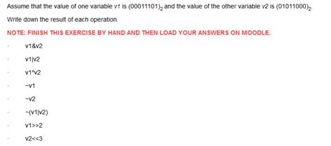 solved assume that the value of one variable v1 is
