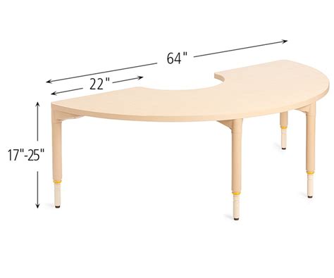 Half Circle Classroom Table