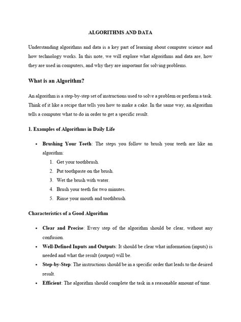 Notes On Algorithms And Data Pdf Algorithms Computer Programming
