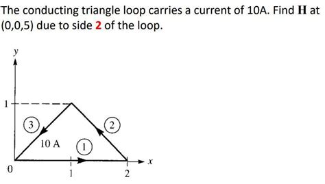 solved the conducting triangle loop carries a current of