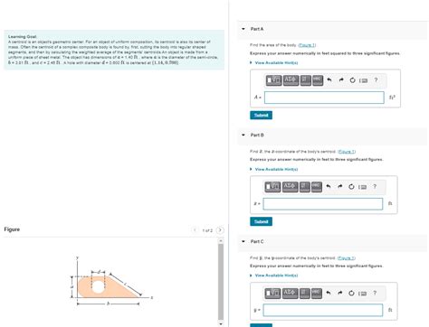 Solved Learning Goal A Centroid Is An Objects Geometric