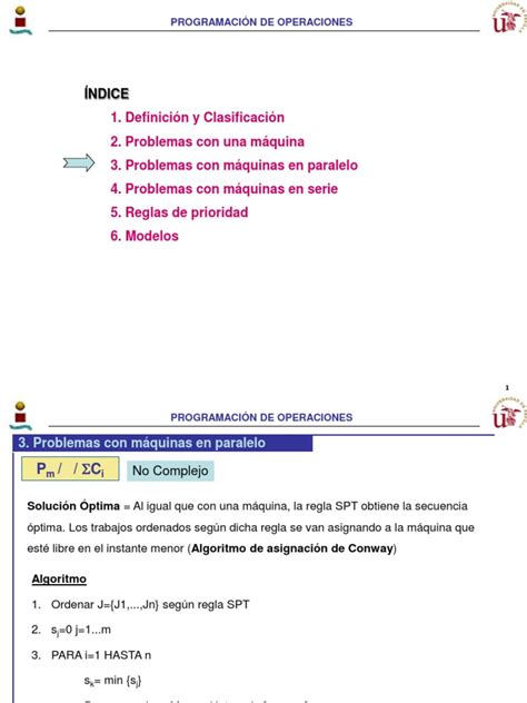 Programación De Operaciones Con Máquinas En Paralelo Y Problemas De Precedencias Pdf