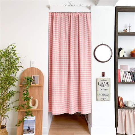 핀체크 가림막커튼 거실 가리개 테라스 창문 작은창 주방 린넨 바란스 쥬앤크홈