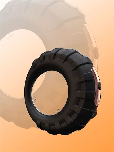1 Black Tire Type Adult Products Charging Silicone Vibration Lock Ring