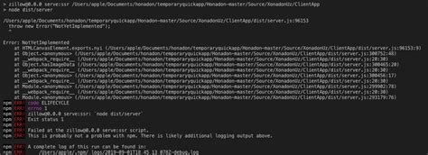 Angular8 Errornotyetimplemented Ssr Angular 8 Serve Error Stack