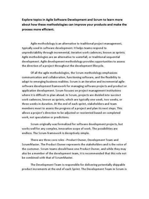 agile software development and scrum pdf scrum software