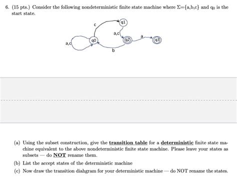 Solved 6 15 Pts Consider The Following Nondeterministic