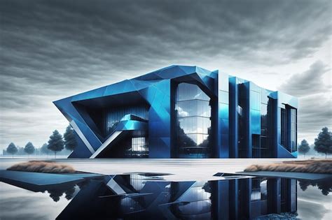 Premium Ai Image Architectural Visualization Of A Futuristic Building