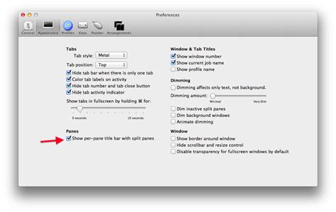 Macos Iterm2 Hide Split Pane Title Bars Stack Overflow