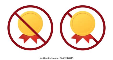 Medal Ban Prohibit Icon Not Allowed Stock Vector Royalty Free 2440747845 Shutterstock