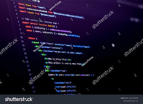 Javascript Code Background Color Coding On Stock Photo 2215718491 Shutterstock