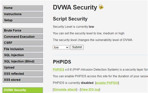 Metasploitable2 ( DVWA 실습)