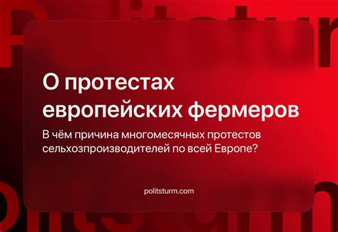 О протестах европейских фермеров