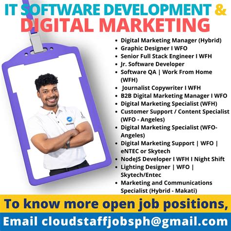 Cloudstaff Jobs Hiring Philippines Angeles City