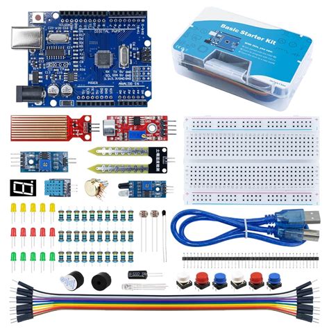 basic starter kit for arduino uno r3 with tutorial code breadboard jumper wire led diodes