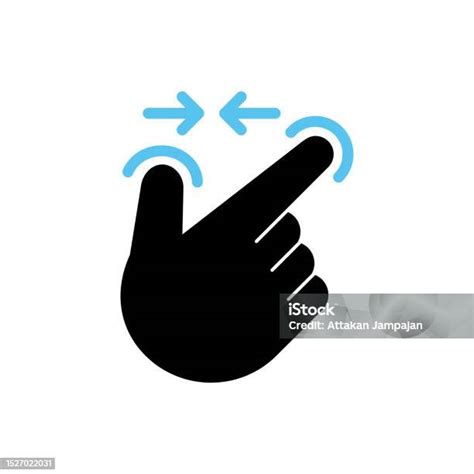 Two Fingers Pinch Gesture Vector Stock Illustration Download Image