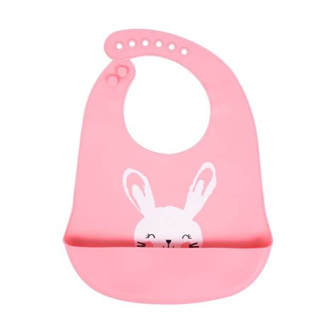 Pink Color Silicone Bib Grandado