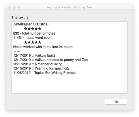 Journaling Zettelkasten Stats — Zettelkasten Forum