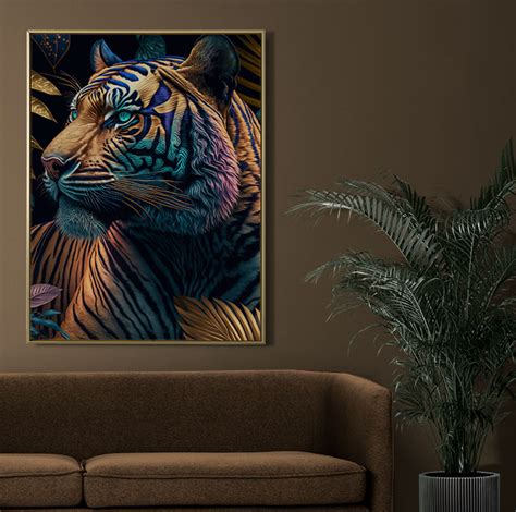 عکس ببر خلاقانه برای چاپ تابلو دکوراتیو، پوستر و تیشرت