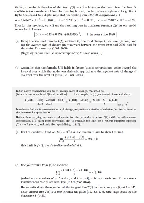 Solved Fitting A Quadratic Function Of The Form Chegg Com