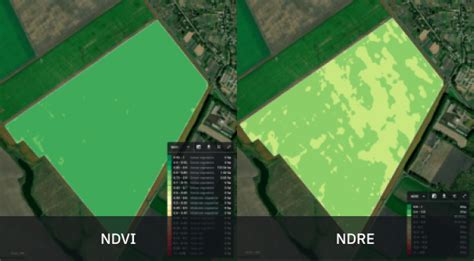 Ndre Index Vegetation Analysis In Mid And Late Season