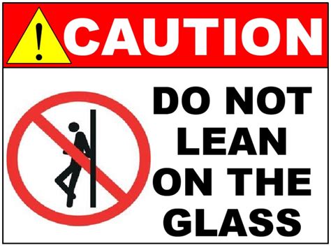 Caution Do Not Lean On The Glass Pdf