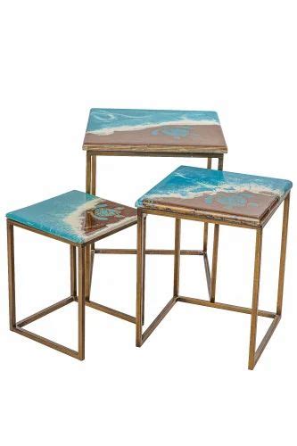 Coffee Table Nesting Table For Indoor Epoxy Resin Nesting Table Set Of 3 At Rs 6500 Set