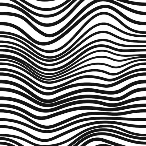 Premium Vector Seamless Abstract Pattern With Wavy Lined Shapes