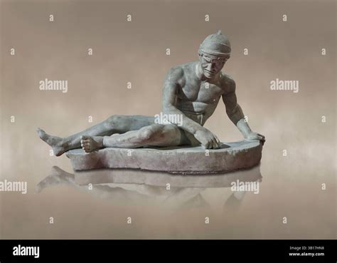 Roman Marble Statue Of A Dying Gaul Soldier Lying On The Ground From