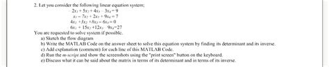 solved 2 let you consider the following linear equation