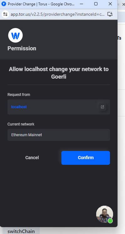 The Torus Plug In Is Throwing An Error When I Close It Upon Switching Chains Pnp Web Sdks