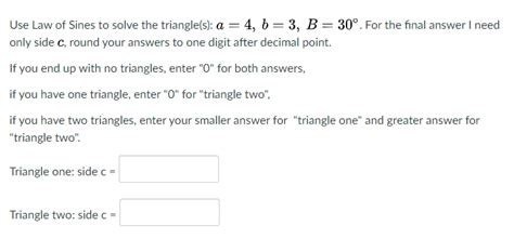 Solved Draw A Picture Of Your Solution Triangle S AND Label Chegg