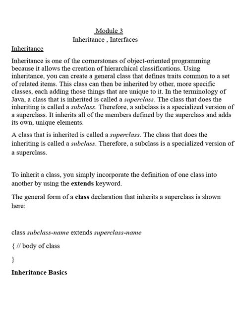 Oop With Java Module 3 Notes 1 1 Pdf Method Computer Programming Class Computer