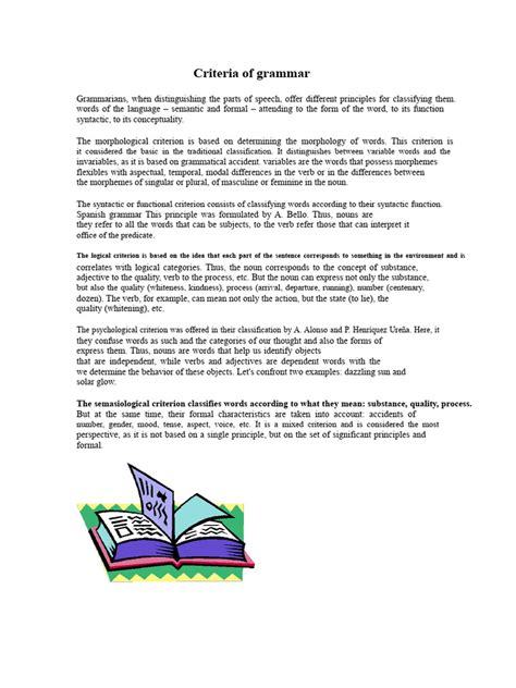 Criteria Of Grammar Pdf
