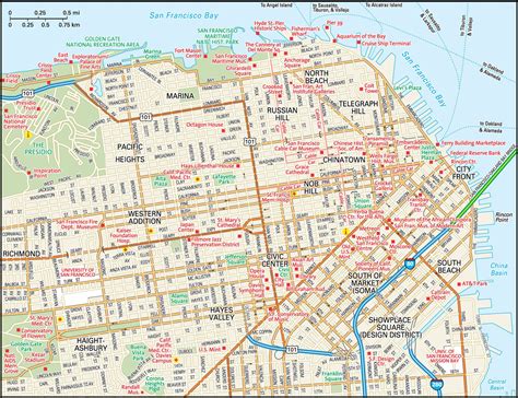 Map Of Downtown San Francisco California