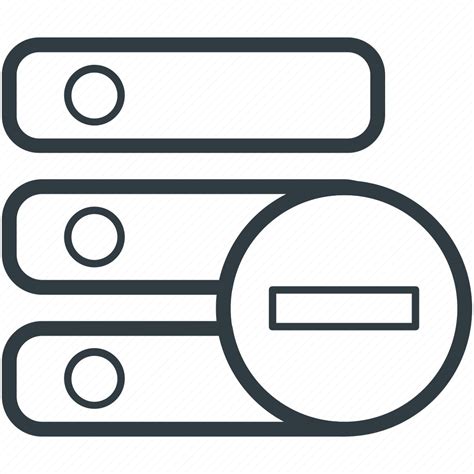 Computer Services Database Delete Database Remove Sign Server Icon