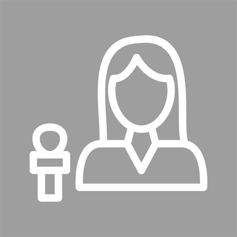 Female Anchor Line Color Background Icon 16726770 Vector Art At Vecteezy