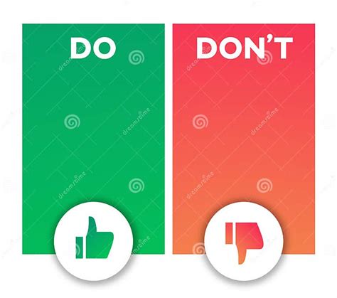 Do And Dont Infographic Comparison Stock Illustration Illustration Of False Check 327414504