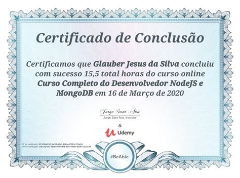 Conclusão Curso De Nodejs E Mongodb