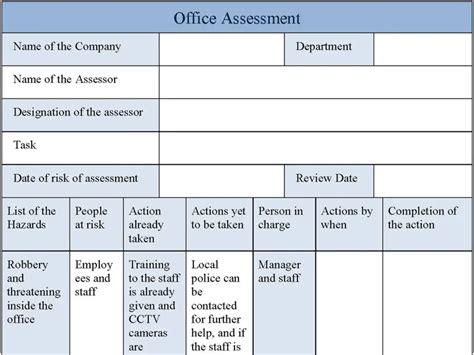 Office Assessment Form Editable Pdf Forms