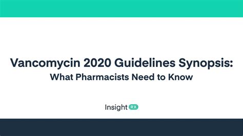 Insightrx On Linkedin New Vancomycin Dosing Guidelines [2020] What