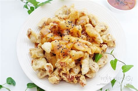 탕수육 소스 만들기 튀김옷 겉바속촉하게 네이버 블로그