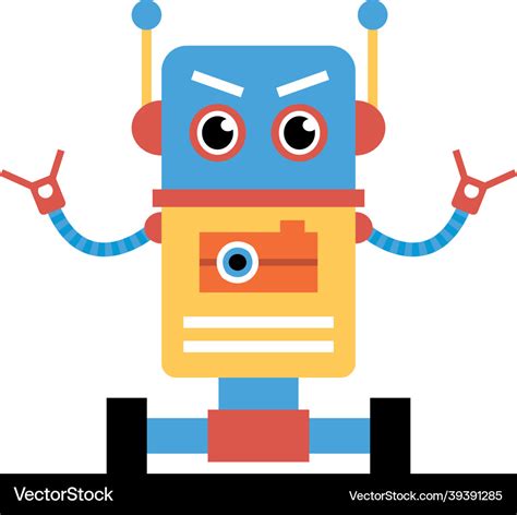 Humanoid Robot Royalty Free Vector Image Vectorstock