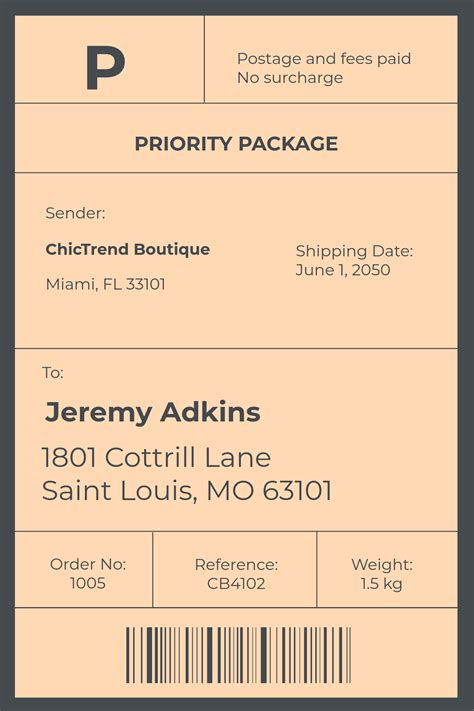 Free Fake Shipping Label Template To Edit Online