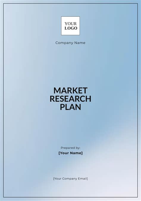 Free Market Research Plan Template To Edit Online