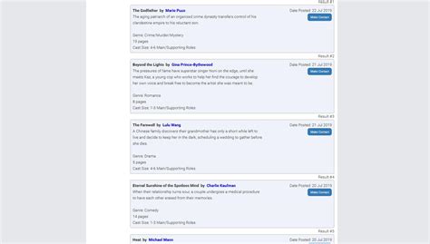 Inktip List Your Short Scripts