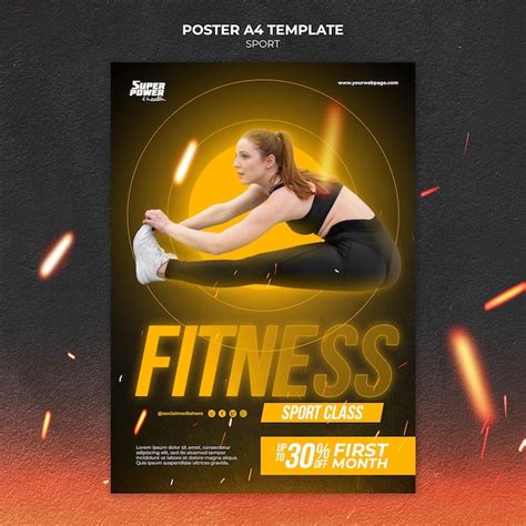 Premium Psd Fitness Class Poster Template