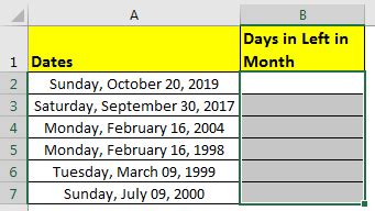 How To Calculate Remaining Days Of Month In Excel